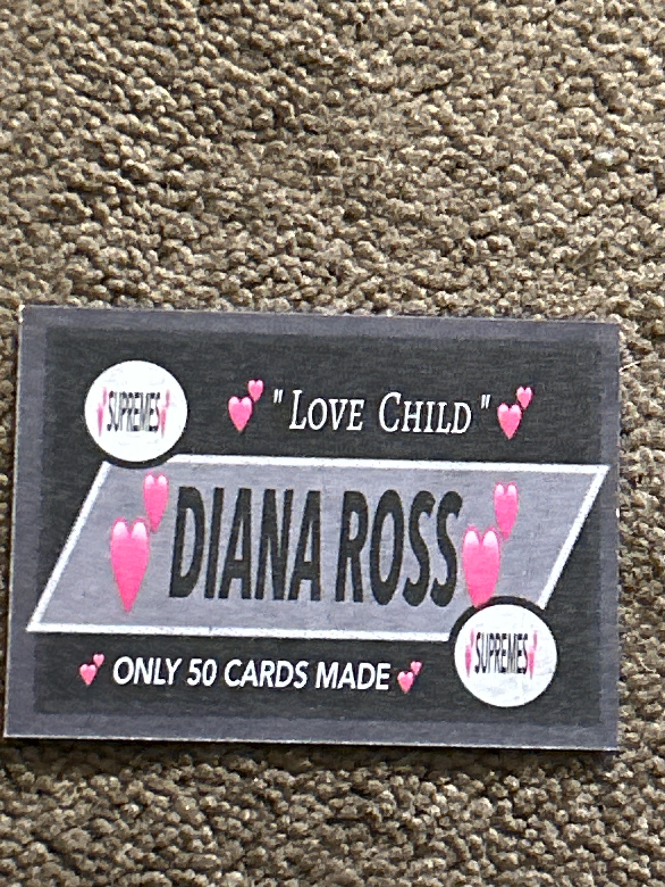 Diana Ross Short Print 50 Ex-mt “love Child “ Custom Card - Etsy