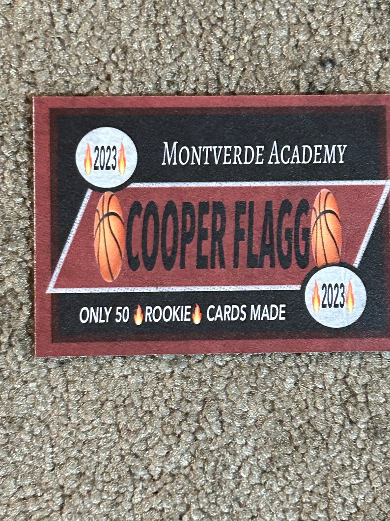 Cooper Flagg Short Print 50 Custom Rookie Card Montverde Academy - Etsy