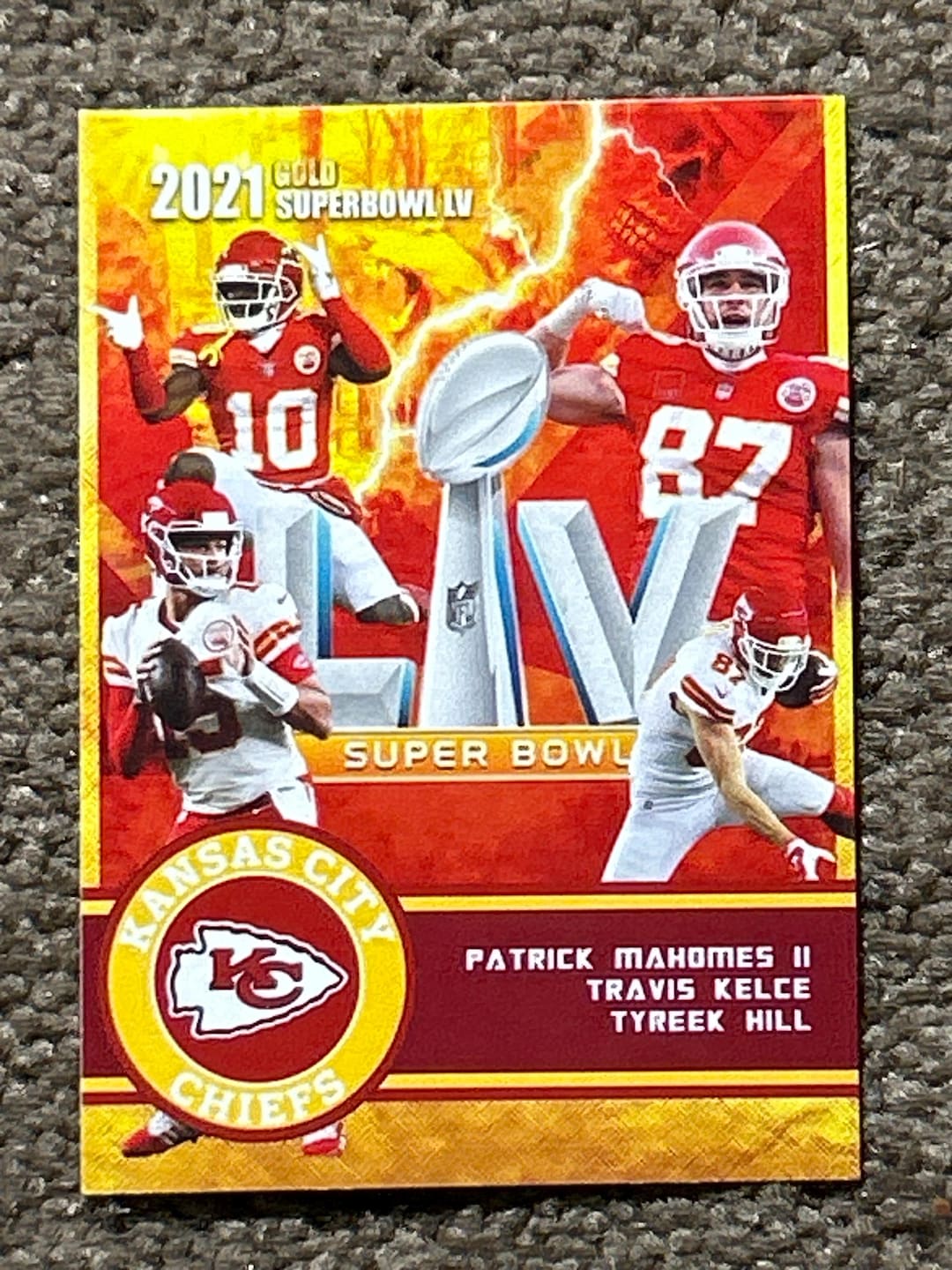 Patrick Mahomes 50 Card 2021 Custom Super Bowl Card Lot Kansas City ...
