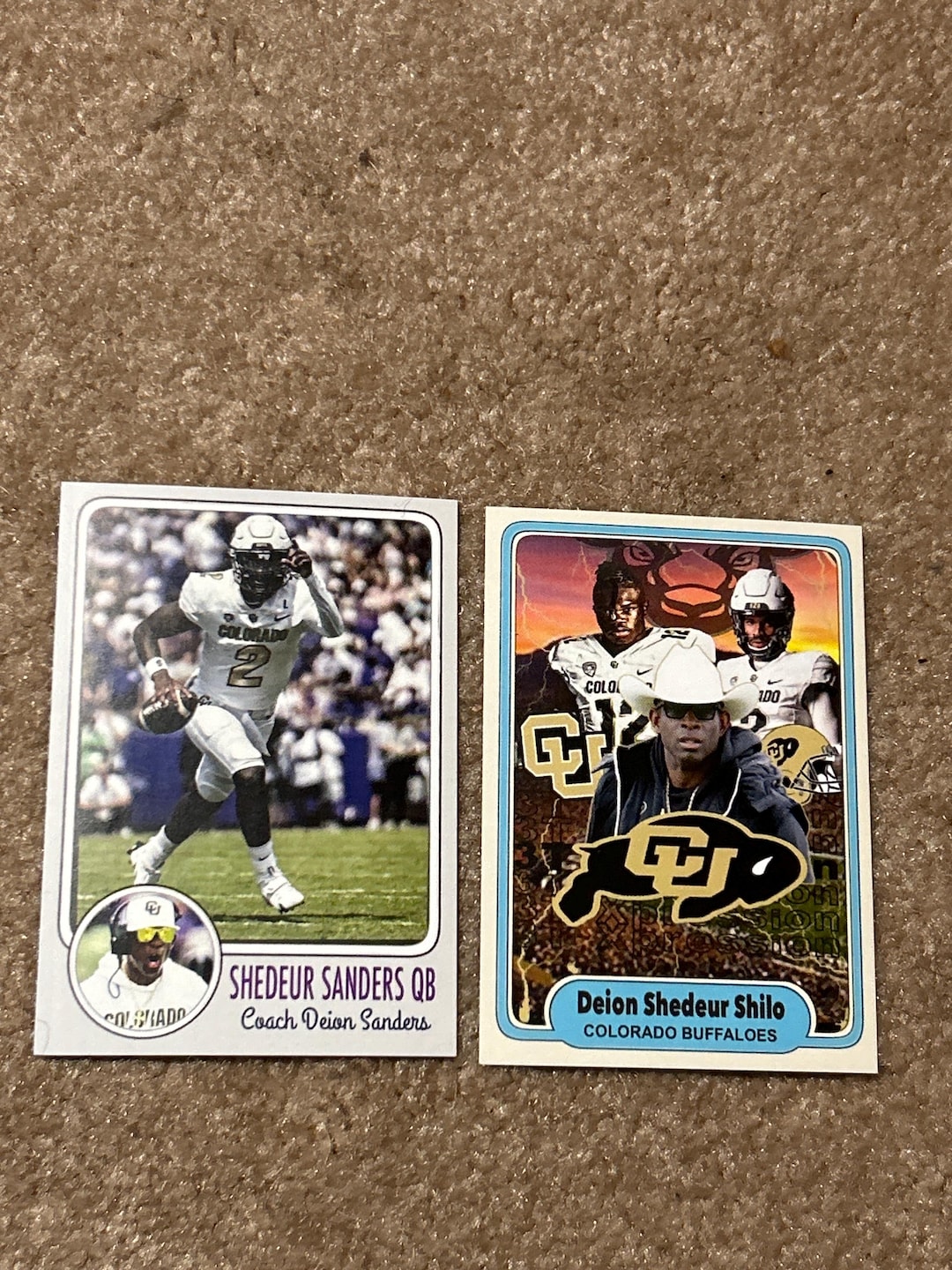 Shedeur Sanders Short Print /50 Custom Two Card Rookie Lot Colorado ...