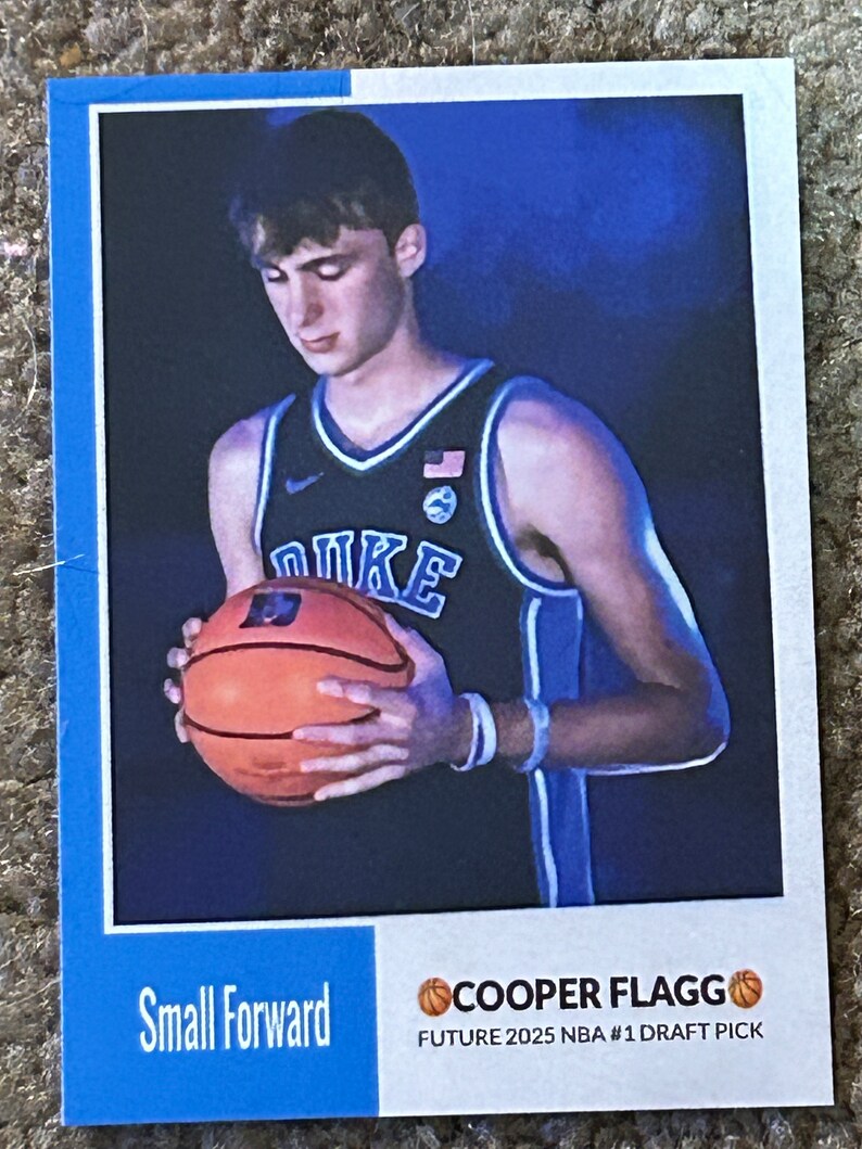 Cooper Flagg Short Print 50 Custom Rookie Card Duke Blue Devils - Etsy