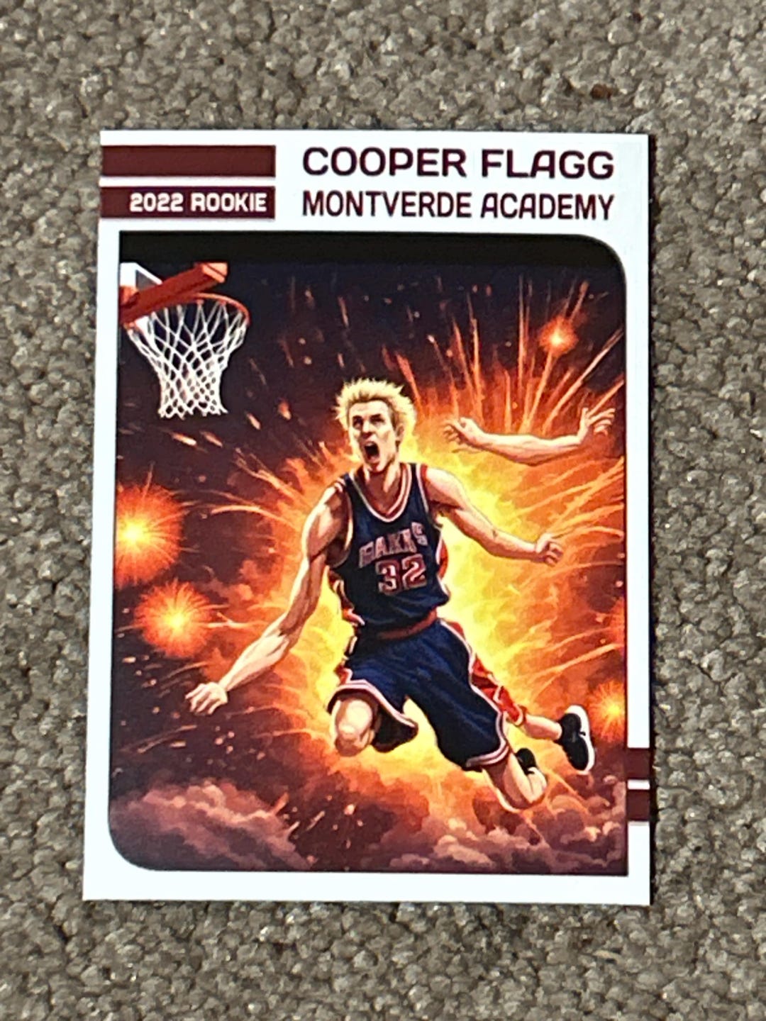 Cooper Flagg Short Print 50 Custom Rookie Card Duke Blue Devils - Etsy
