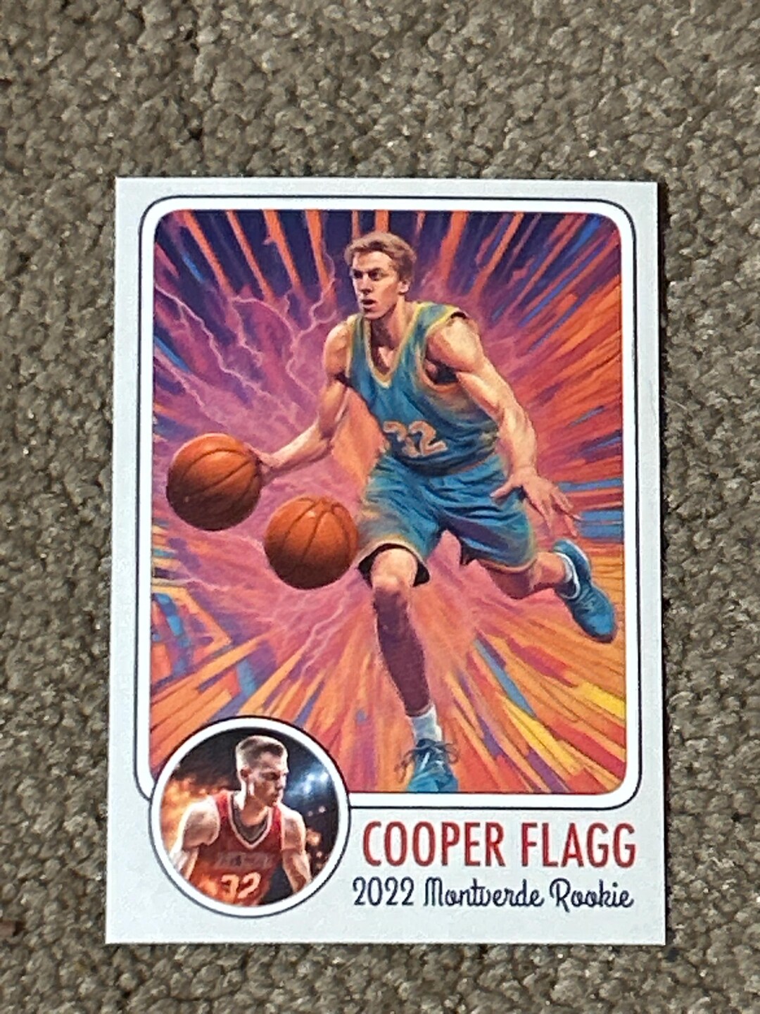 Cooper Flagg Short Print 50 Custom Rookie Card Duke Blue Devils - Etsy