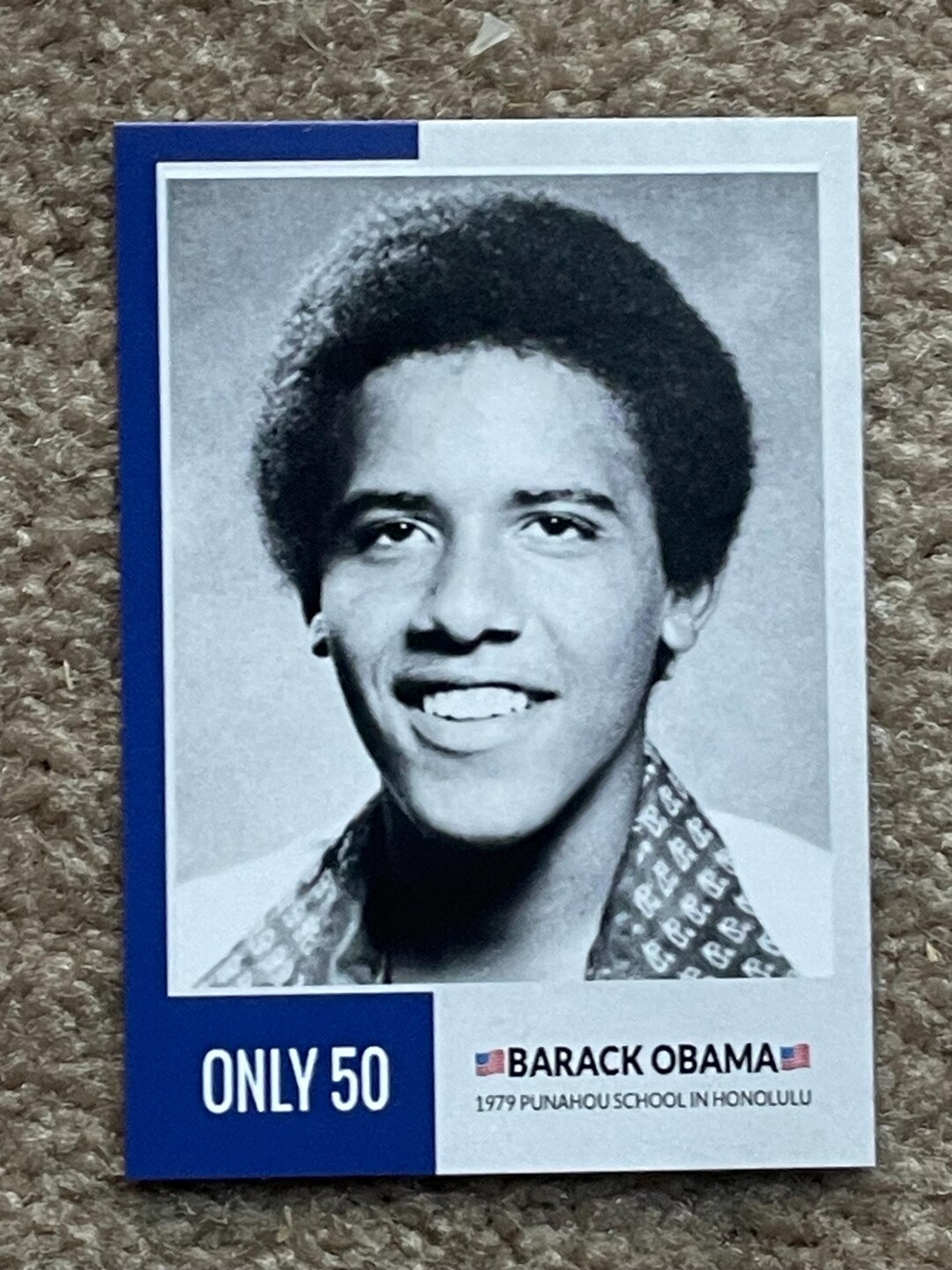 Barack Obama 1979 High School Custom Card - Etsy