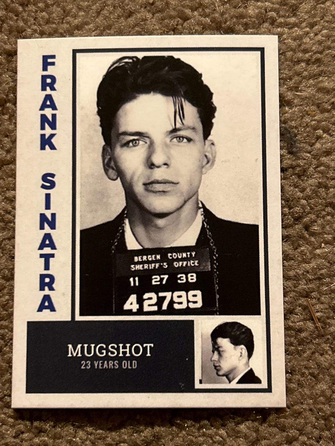 Frank Sinatra Mugshot Custom Card - Etsy