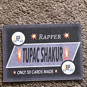 Tupac Shakur Short Print 50 Ex-mt Rapper Custom Card - Etsy