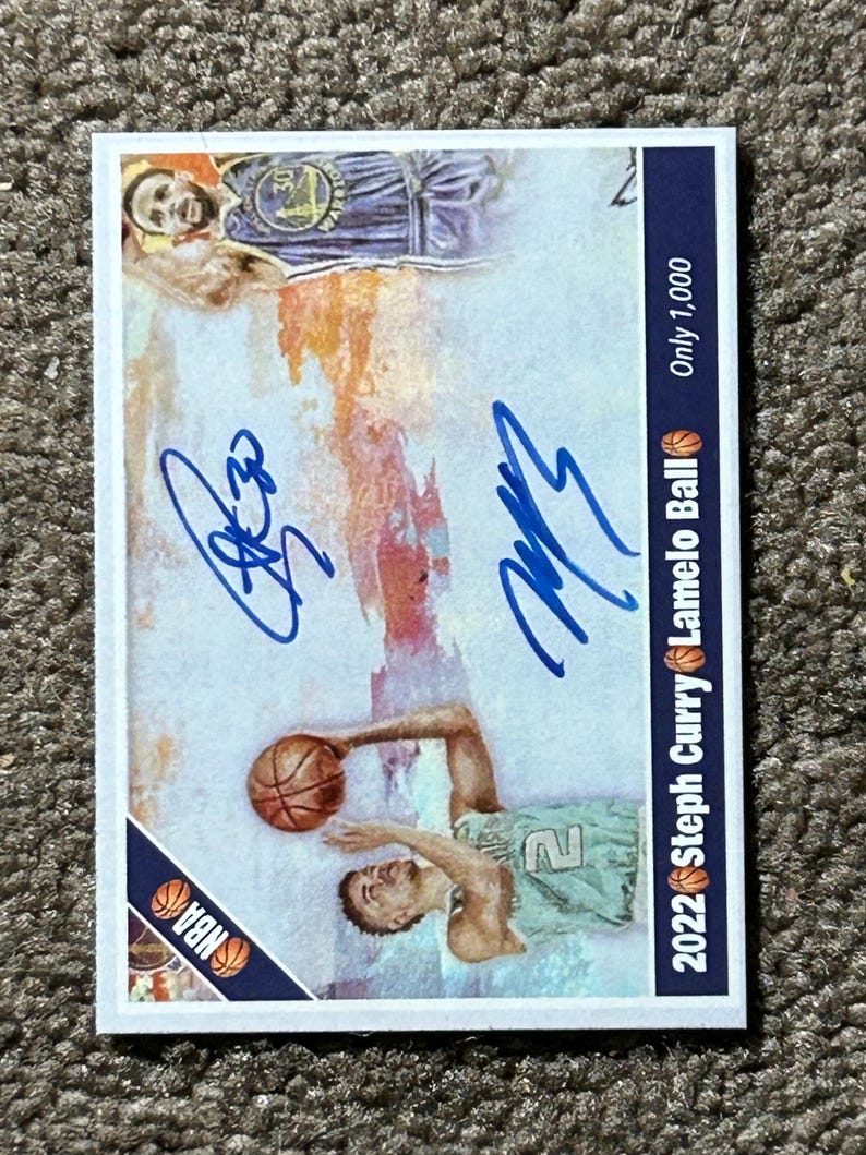 Steph Curry & Lamelo Ball Short Print 50 Ex-mt Custom Facsimile ...