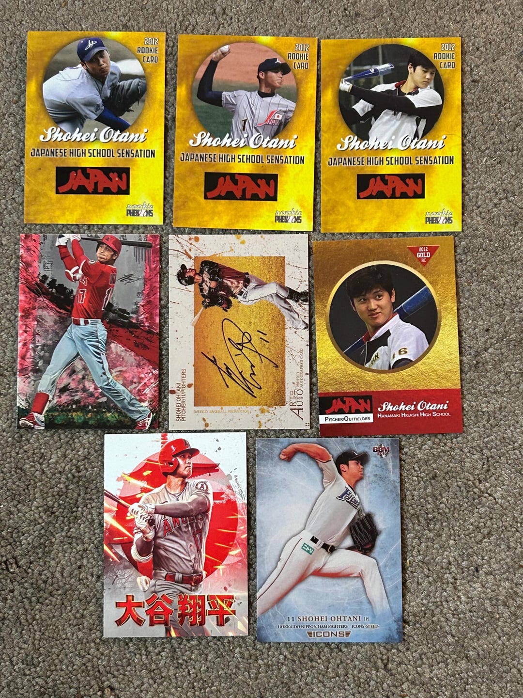 Shohei Ohtani 8 Cards Rookie Custom Rookie Card Lot - Etsy