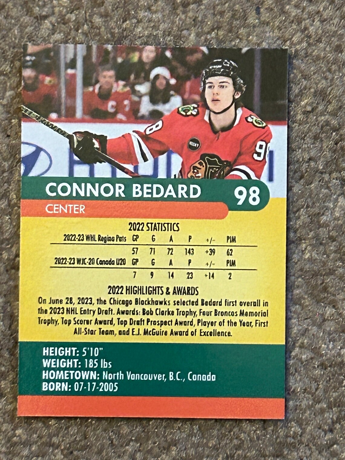 Connor Bedard 50 Cards 2020 Chicago Black Hawks Rookie - Etsy
