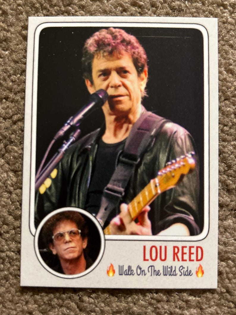 Lou Reed Short Print 50 Custom Card Walk on the Wild Side - Etsy