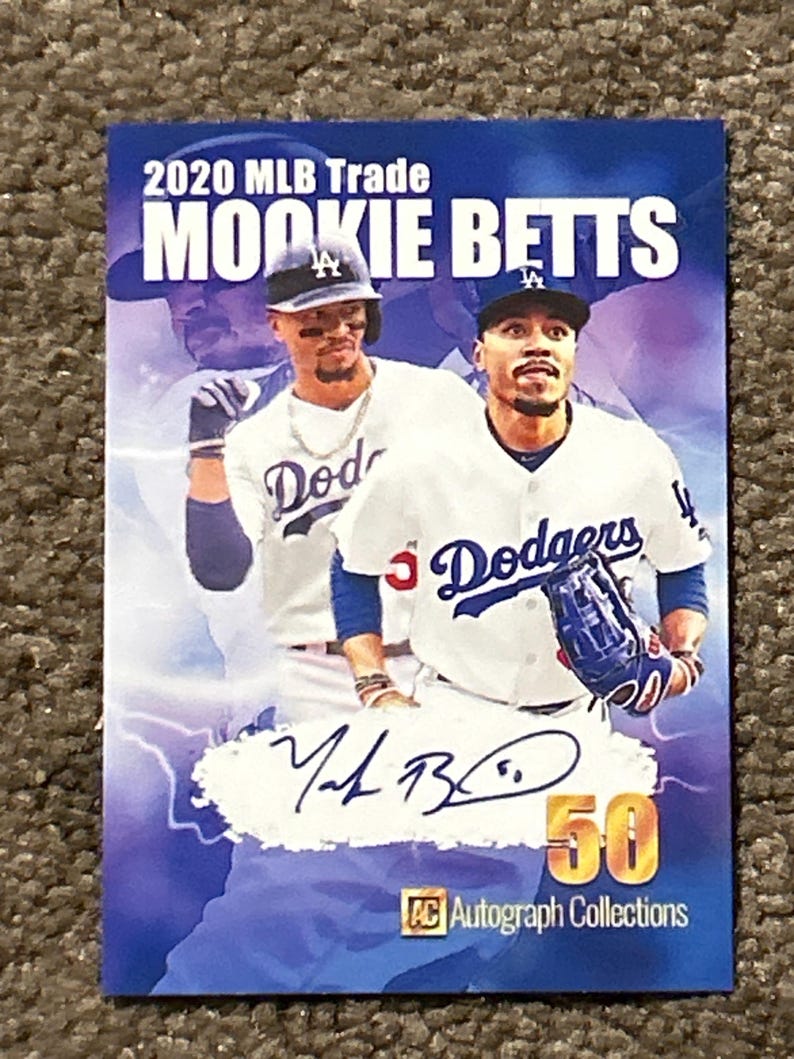 Mookie Betts 2020 Dodgers 50 Card Facsimile Autograph Lot - Etsy