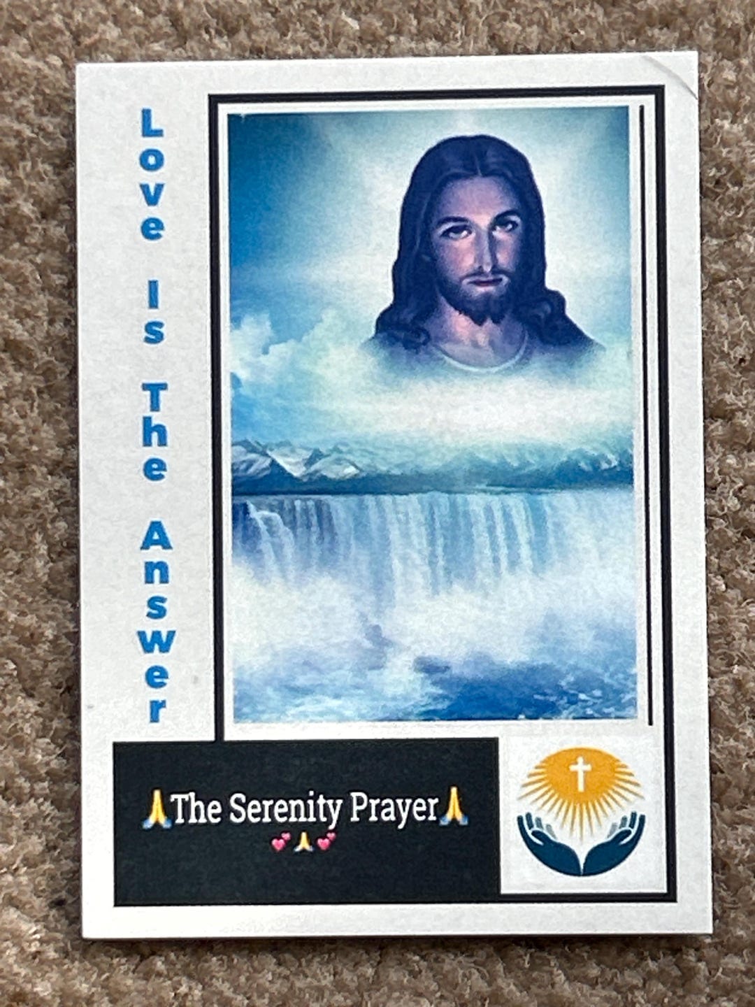 The Serenity Prayer Custom Jesus Short Print 50 Card - Etsy