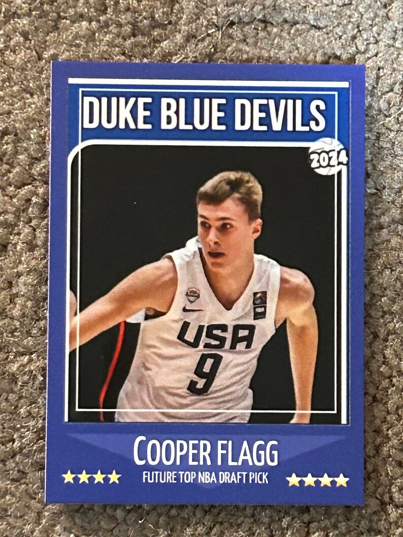 Cooper Flagg Short Print 50 Custom Rookie Card Duke Blue Devils - Etsy