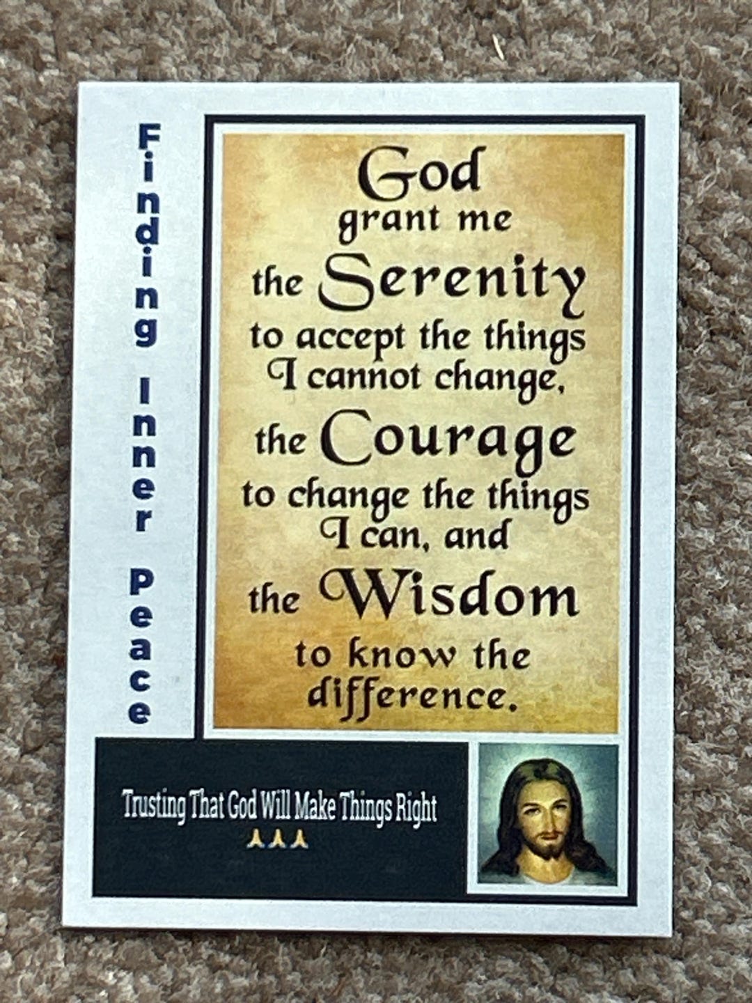 The Serenity Prayer Custom Jesus Short Print 50 Card - Etsy