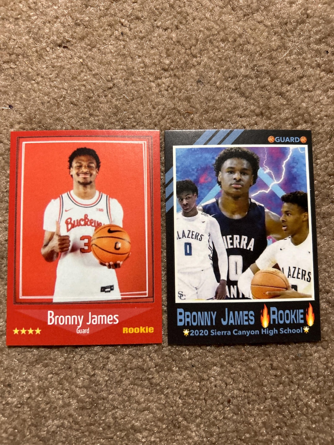 Bronny James Short Print /50 Custom Two Card Lot - Etsy