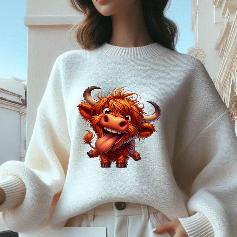 Funny Highland Cow 11 PNG Bungle Clipart,sublimation,instant Digital ...
