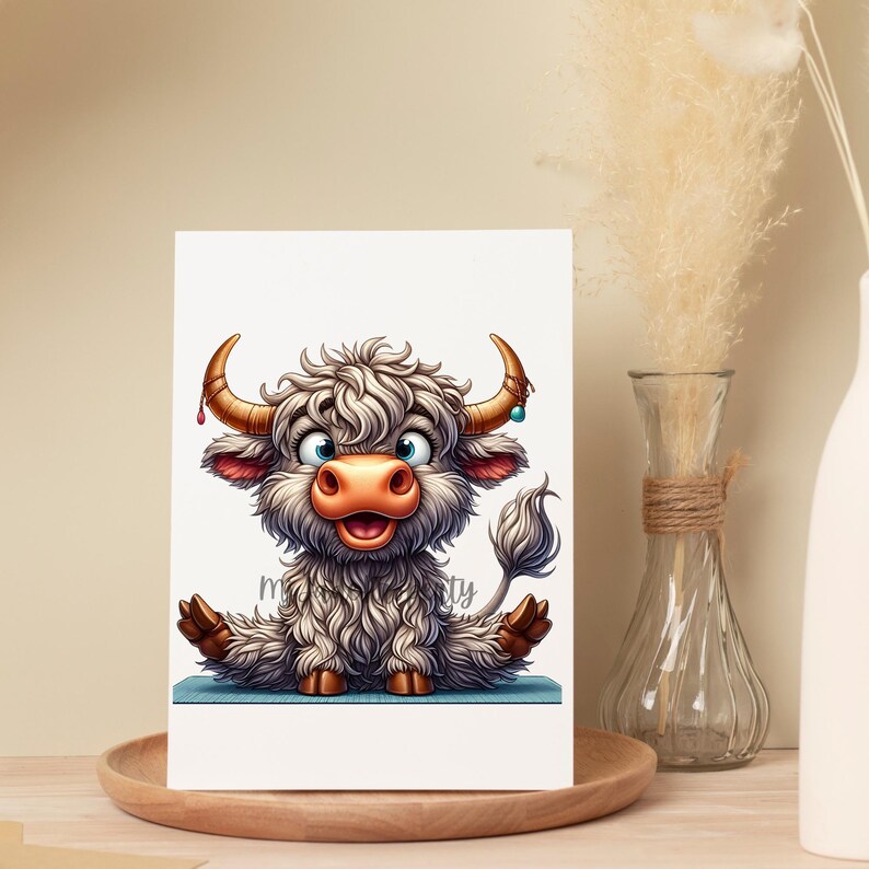 Funny Highland Cow 11 PNG Bungle Clipart,sublimation,instant Digital ...