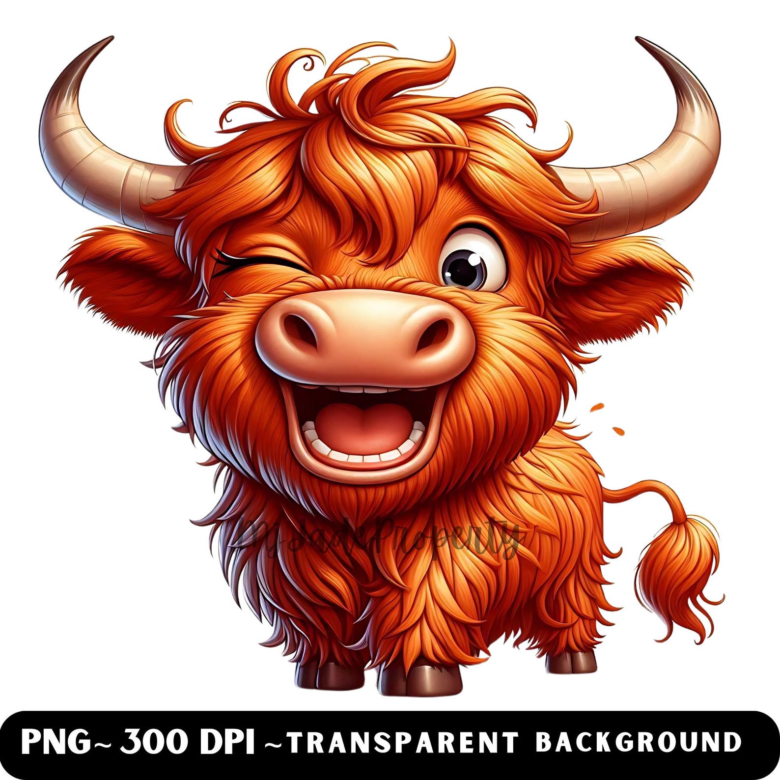 Funny Highland Cow 11 PNG Bungle Clipart,sublimation,instant Digital ...