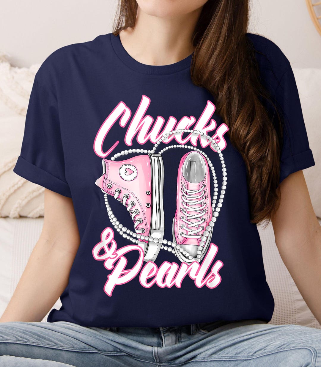 Chucks & Pearls 2024 Shirt, Madam Vice President T-shirt, Madam President Tee, Presidential ...