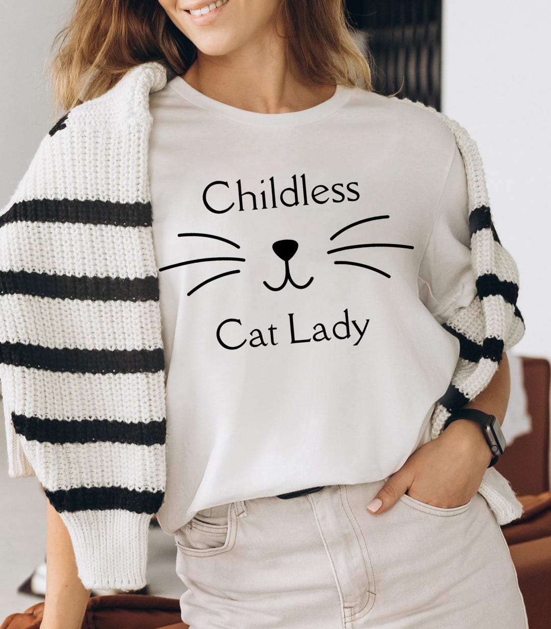 Childless Cat Lady Tshirt 2024 Election Political Shirts, Cat Lover ...