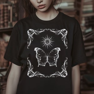 Moth Whimsigoth Shirt, Fairy Grunge, Weirdcore, Pastel Goth, Alt ...