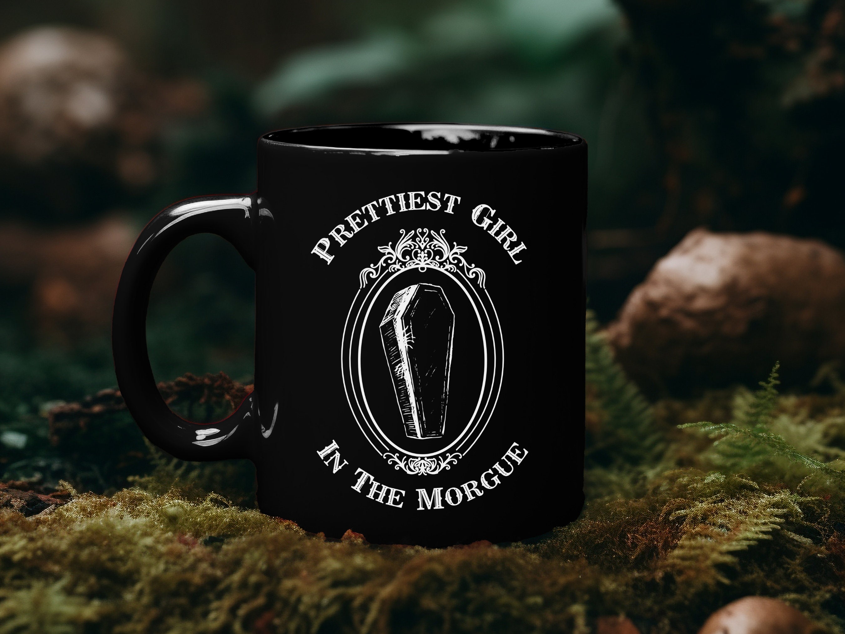Prettiest Girl in the Morgue Spooky Gothic Mug, Macabre Memento Mori ...