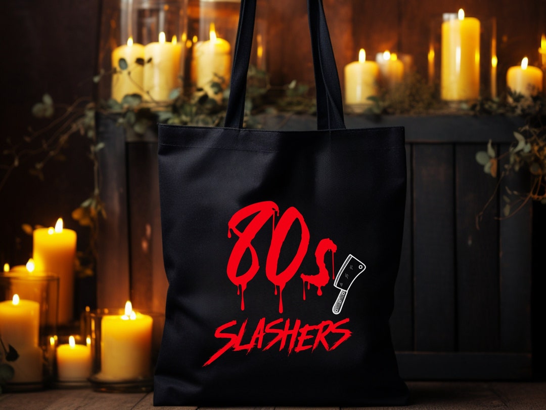 80s Slasher Horror Tote Bag, Horror Fan Gift - Etsy