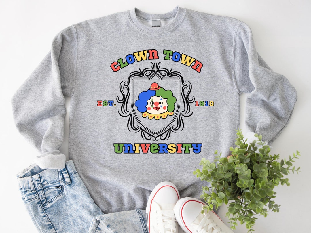 Clowncore Clothes, Weridcore, Kidcore Shirt, Clown Town University ...