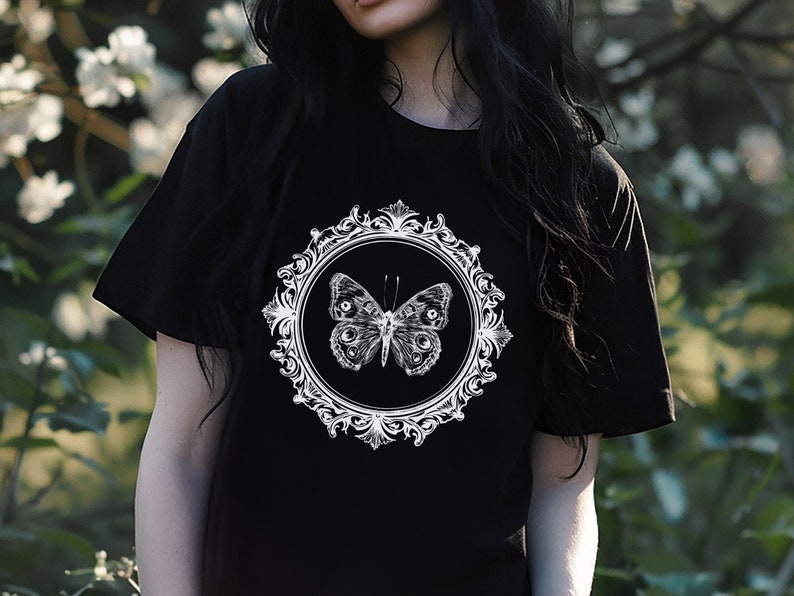 Butterfly Whimsigoth Shirt, Fairy Grunge, Weirdcore, Pastel Goth, Alt ...
