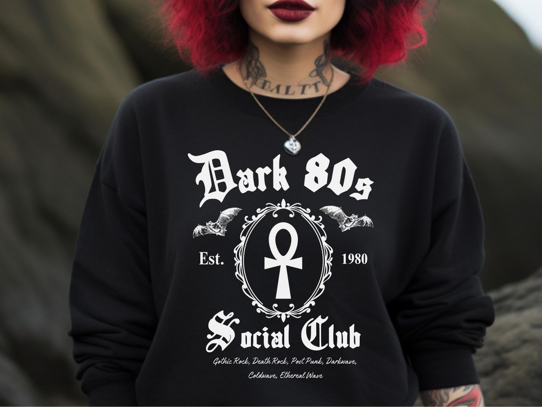 Trad Goth Shirt, 80s Goth Dark 80s Social Club Ankh Shirt, Goth Music ...