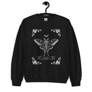 Victorian Luna Moth Whimsigoth Sweatshirt, Fairy Grunge, Weirdcore ...