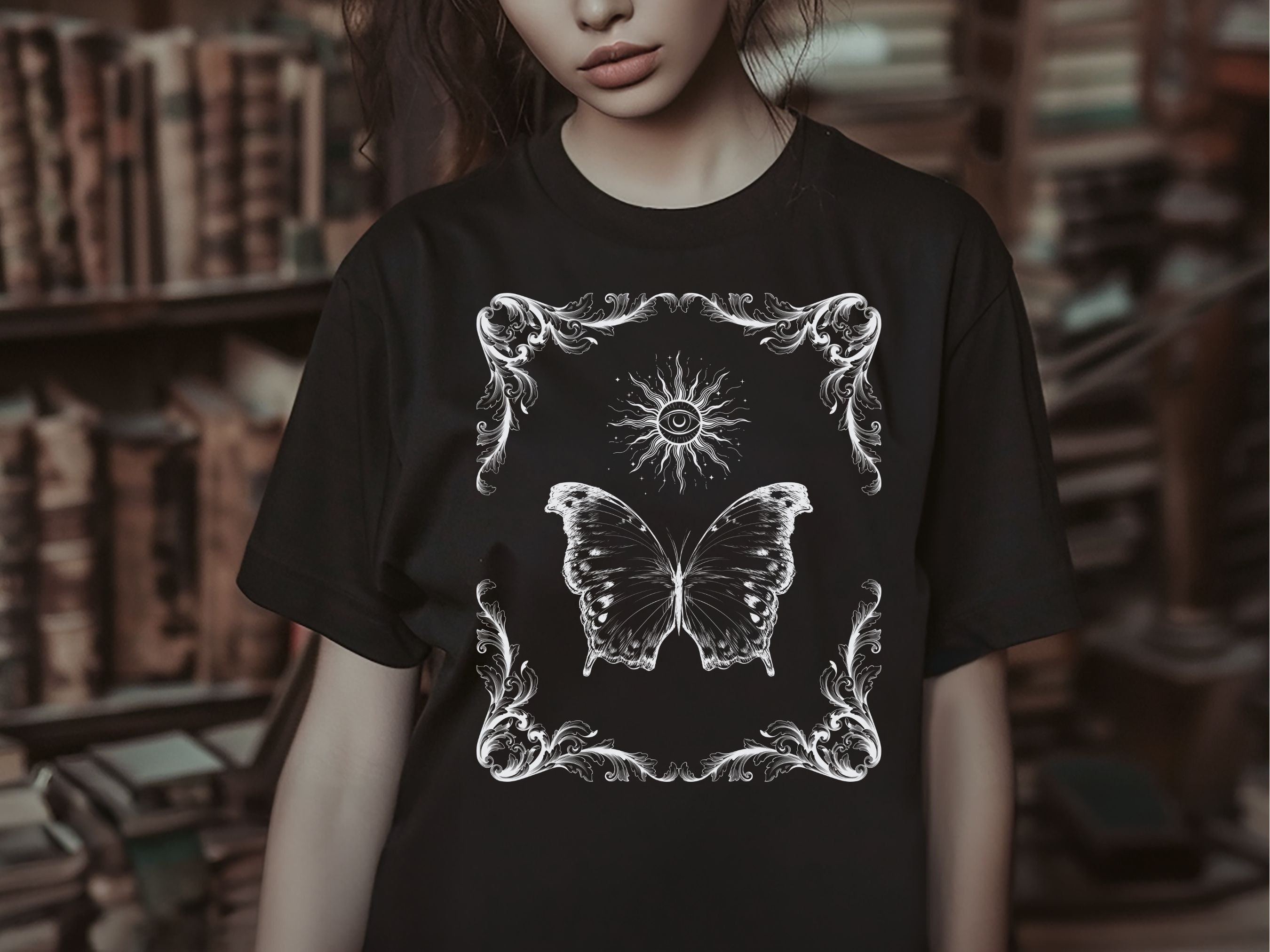 Moth Whimsigoth Shirt, Fairy Grunge, Weirdcore, Pastel Goth, Alt ...