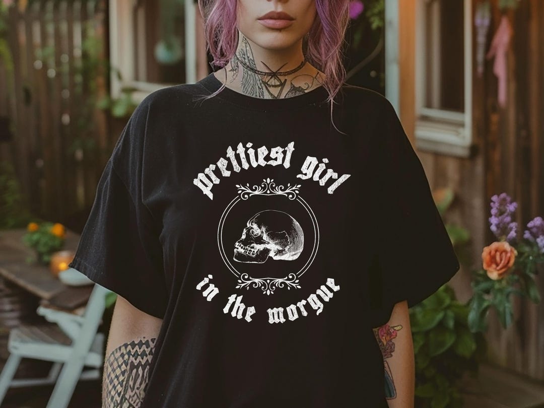 Prettiest Girl in the Morgue Goth T Shirt, Victorian Goth Clothes, Alt ...
