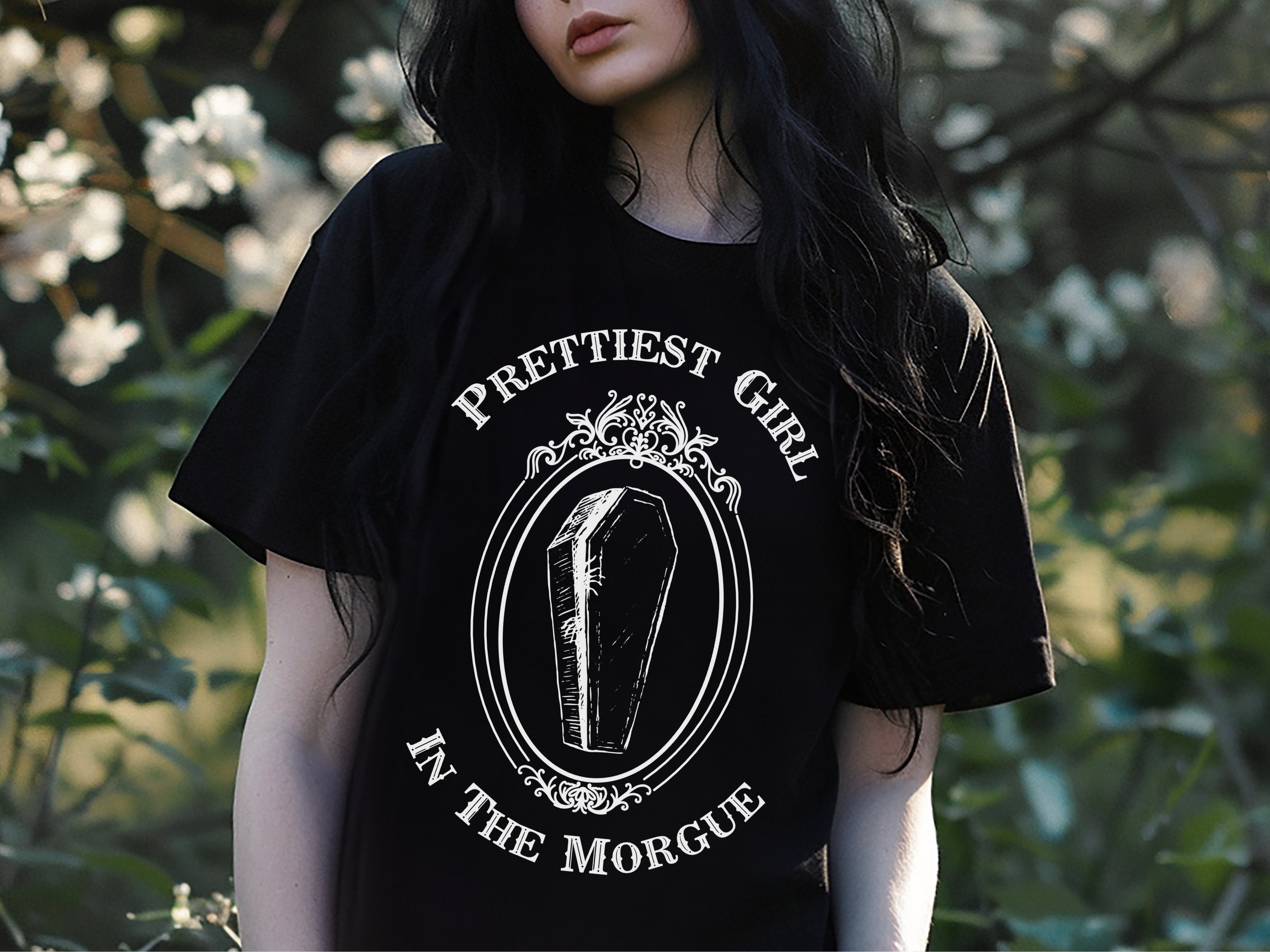 Prettiest Girl in the Morgue Goth T Shirt, Victorian Goth Clothes, Alt ...