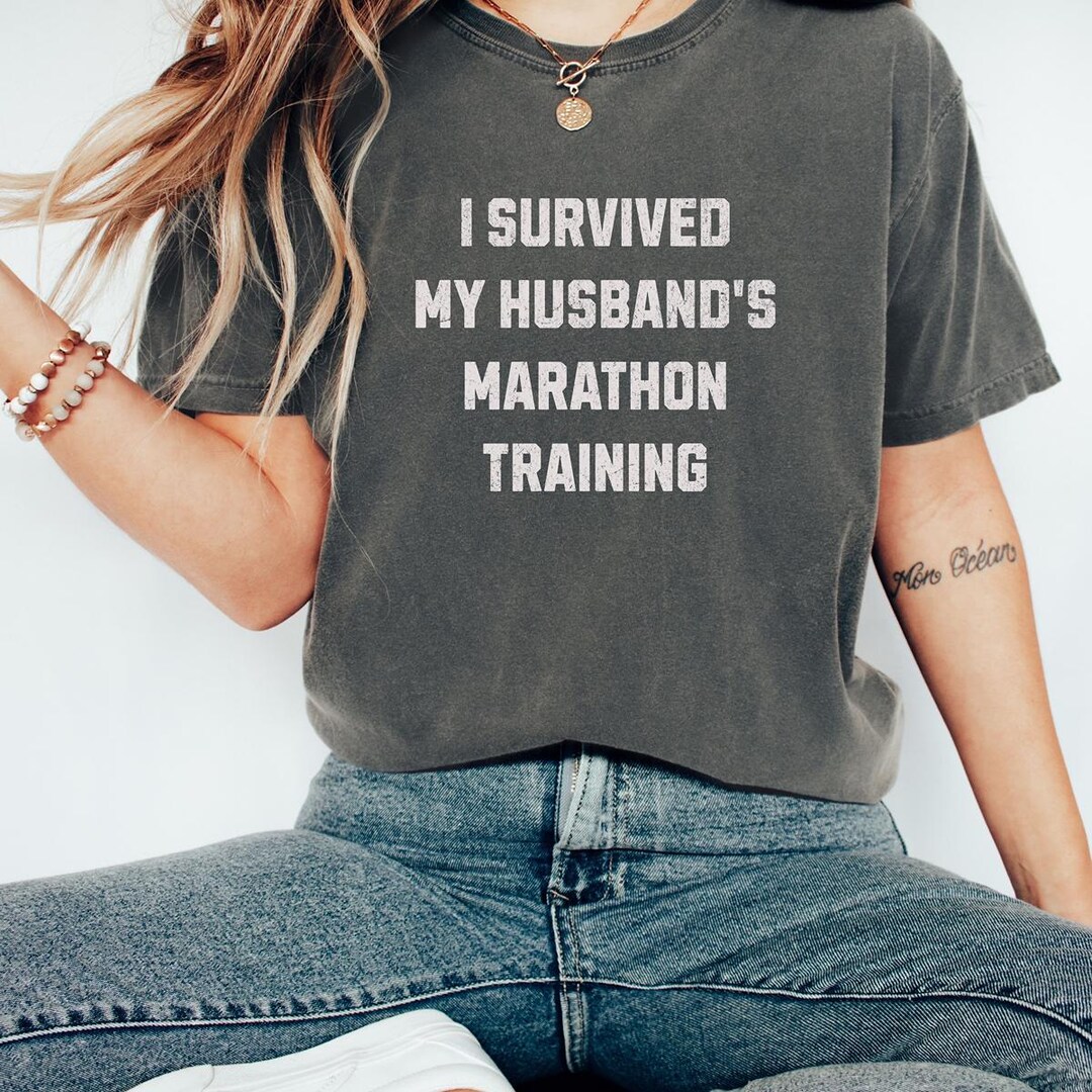 Funny Marathon Support Shirt, Marathon Wife, Marathoners Husband ...