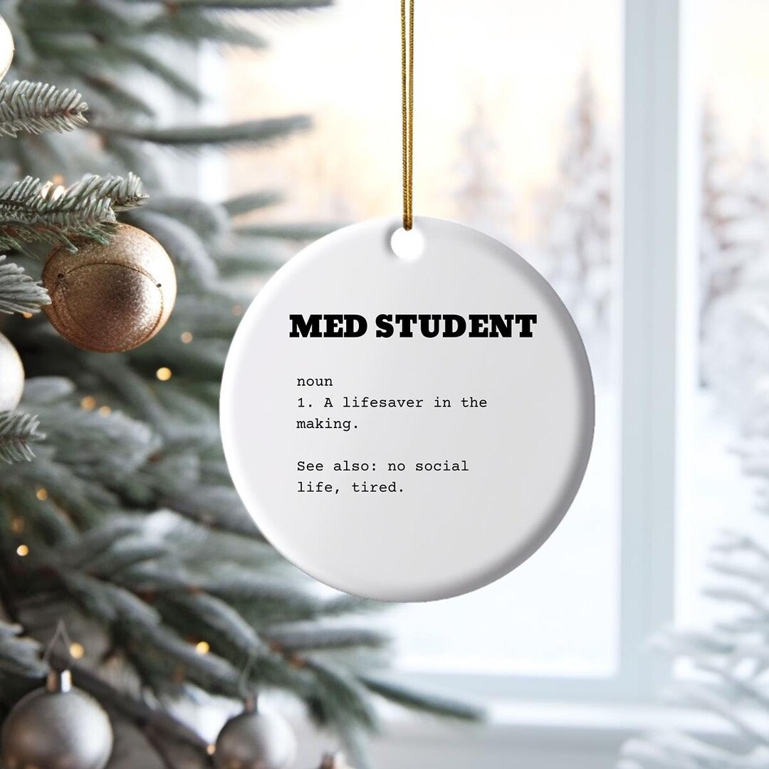 Med Student Christmas Ornament, Med Student Gift, Med School Christmas ...