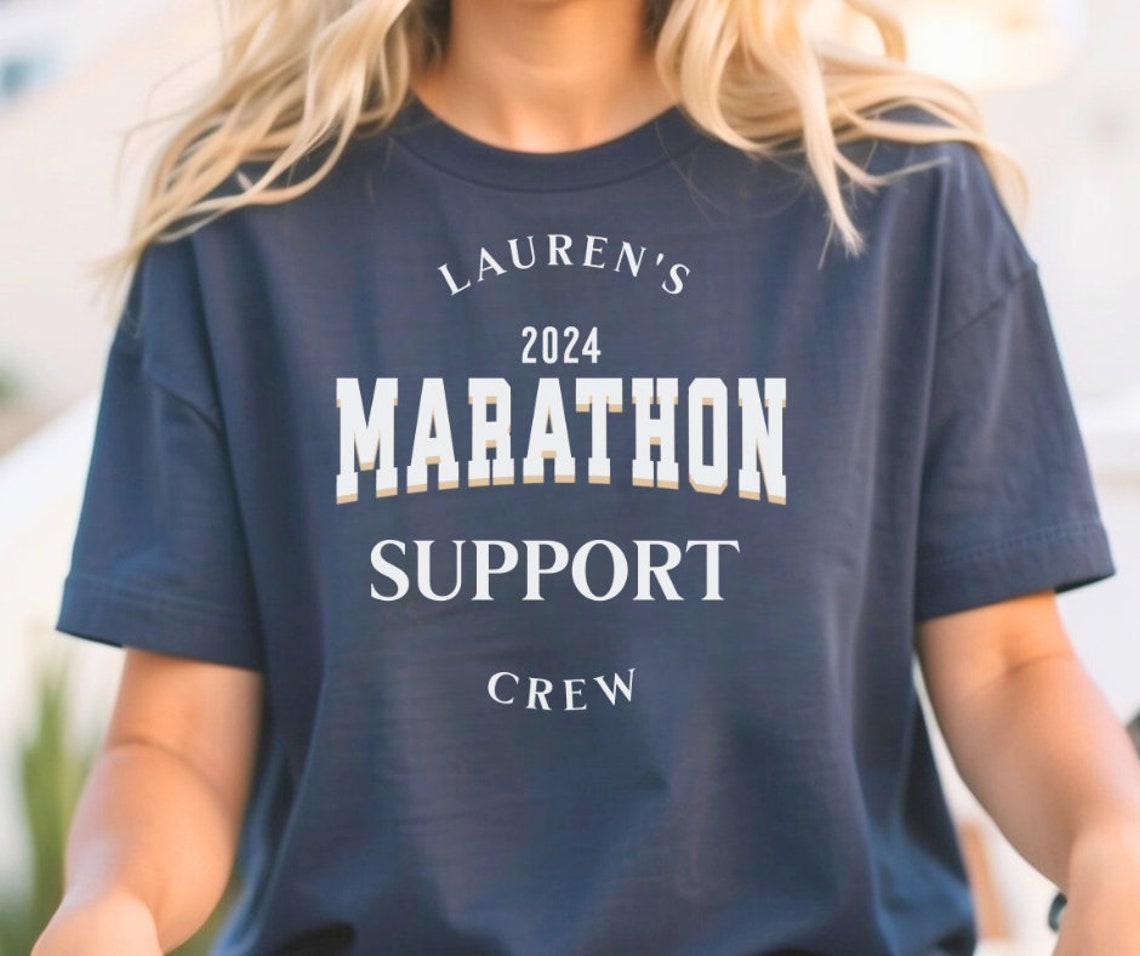 Custom Marathon Support Crew Shirt: Unisex Running Tee - Etsy