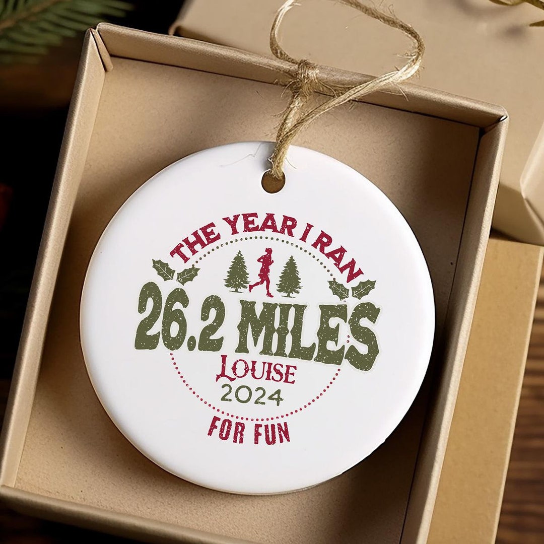 Custom Marathon Christmas Ornament Gift for Marathoner Gift for Runner ...