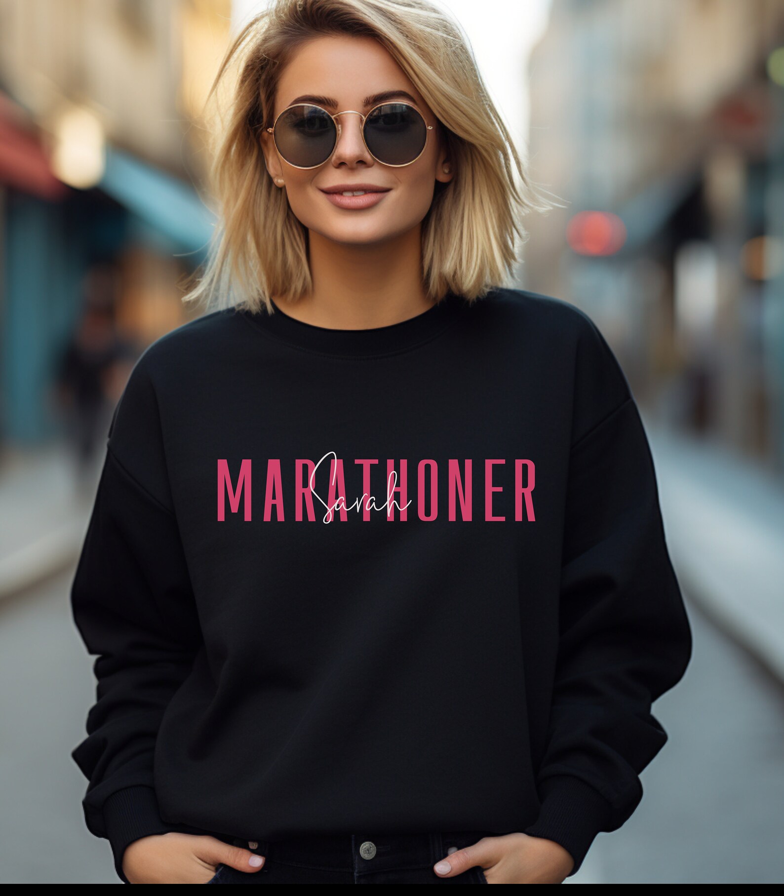 Custom Marathon Sweatshirt, Marathoner Sweat, Running Sweatshirt ...