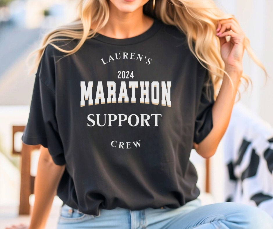 Custom Marathon Support Crew Shirt: Unisex Running Tee - Etsy