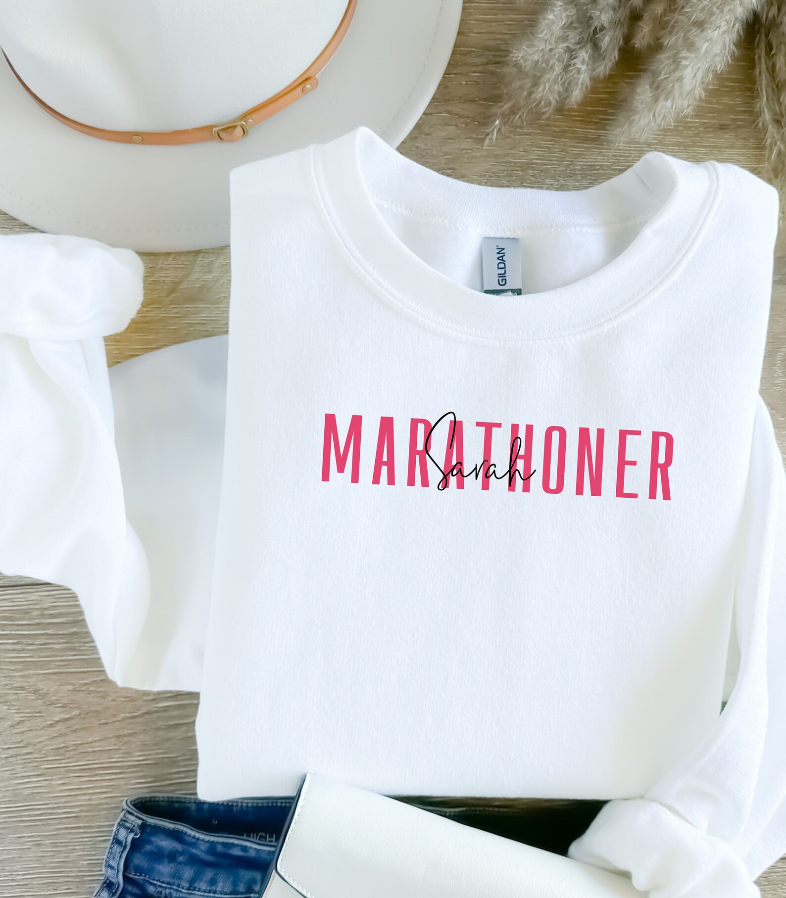 Custom Marathon Sweatshirt, Marathoner Sweat, Running Sweatshirt ...