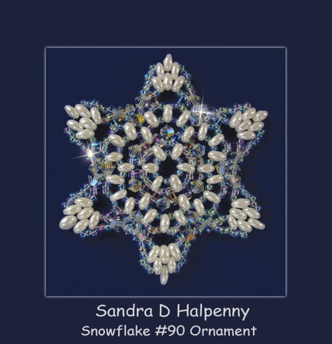 Beaded Snowflake 90 Ornament Pattern - Etsy