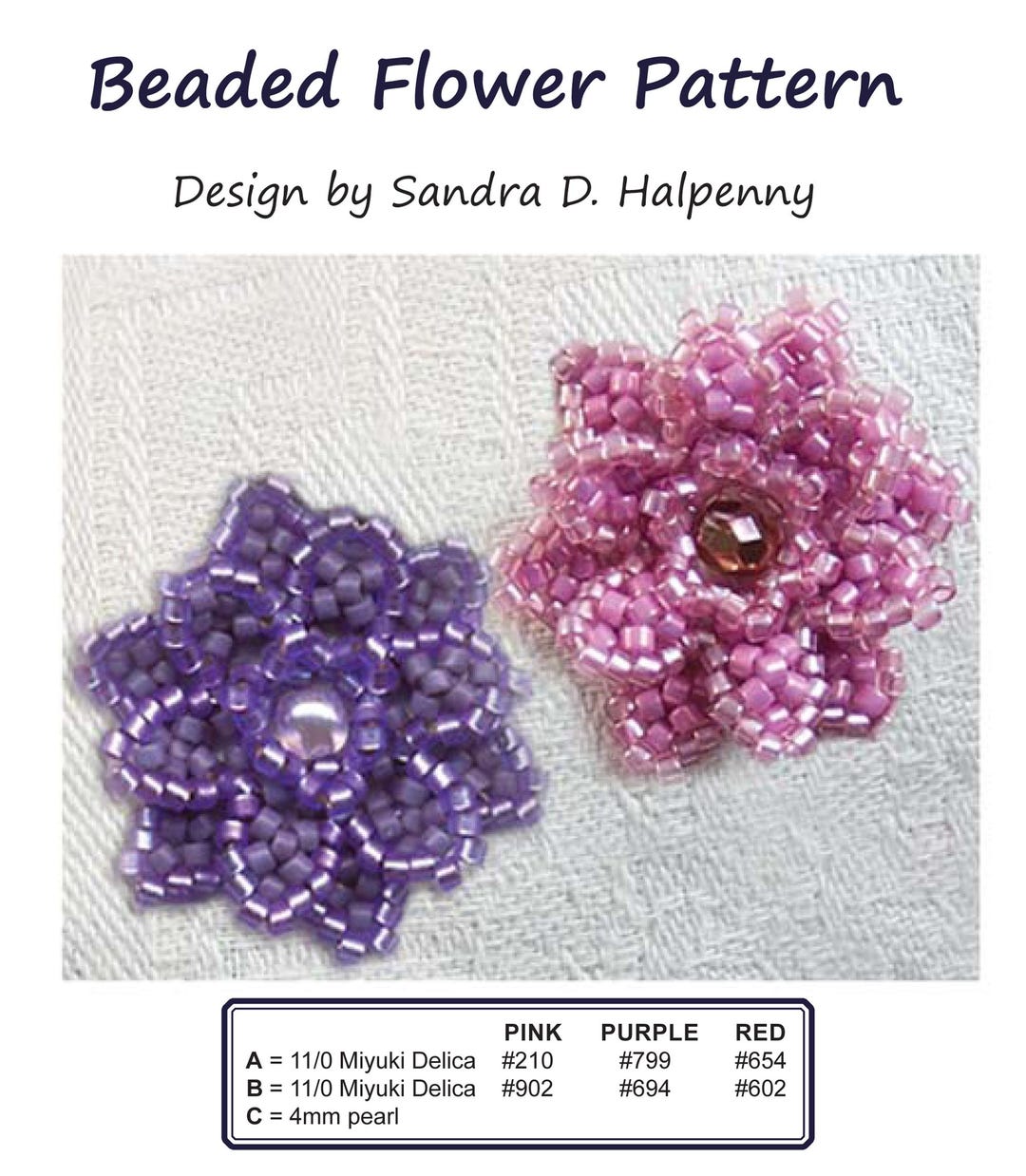 Beaded Flower Pattern - Etsy