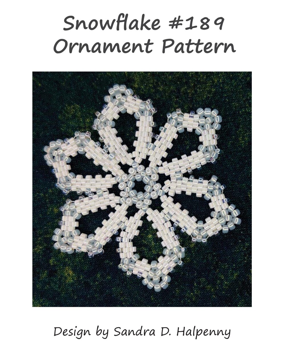 Snowflake #189 Ornament Bead Pattern SDH - Etsy