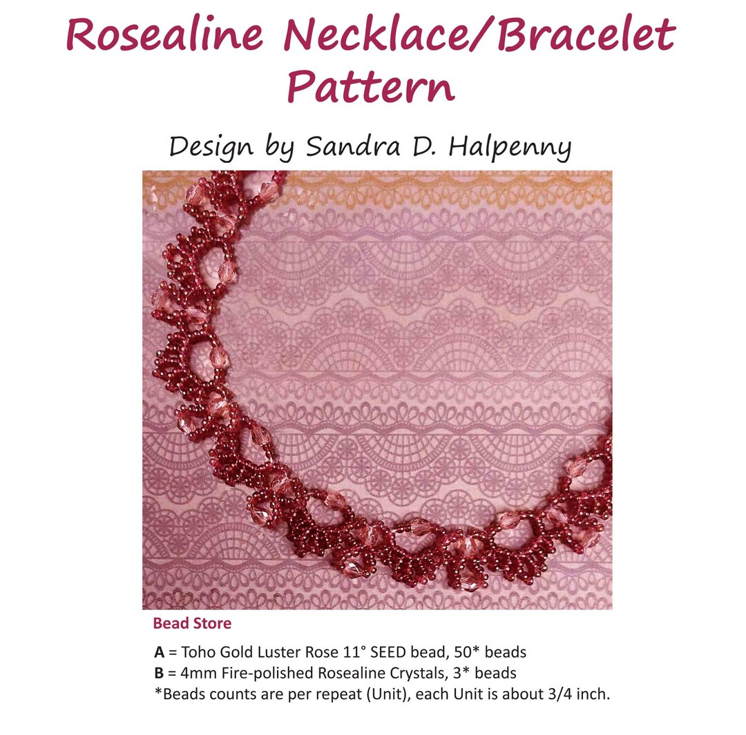 Rosealine Necklace/bracelet Pattern - Etsy