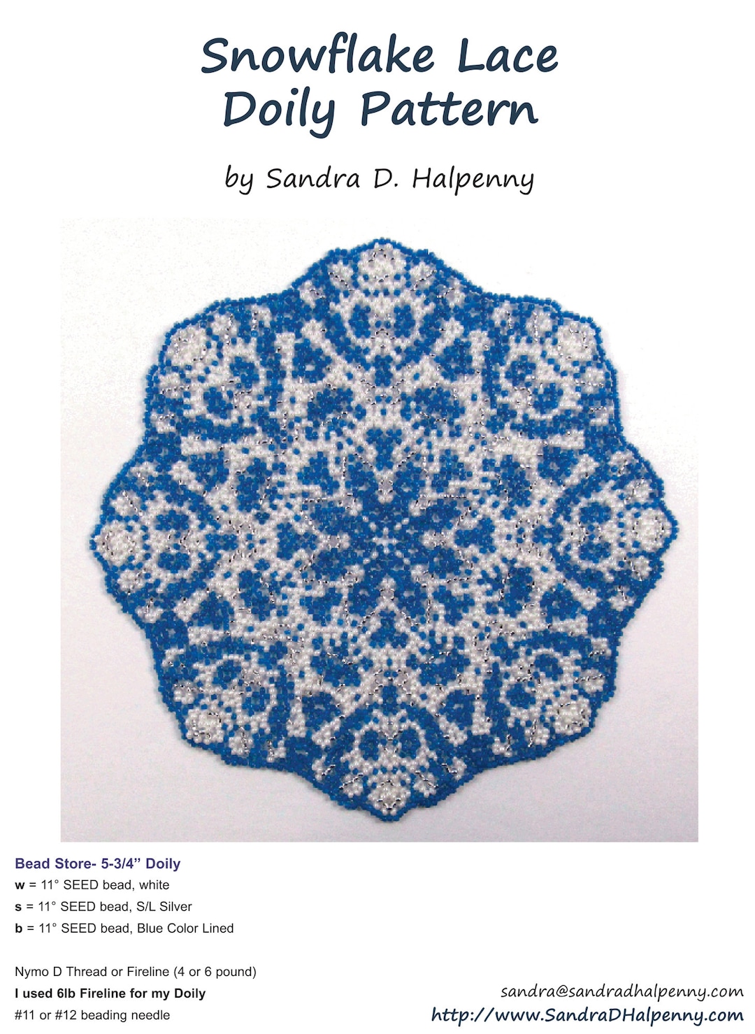 Snowflake Lace Doily Pattern - Etsy