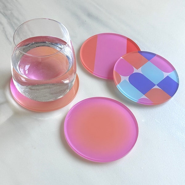 Aesthetic Acrylic Coaster - Etsy