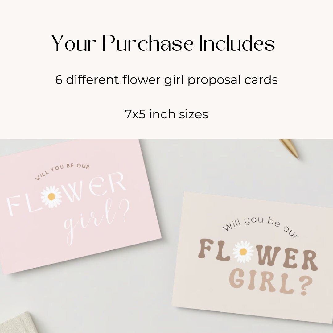 Groovy & Simple Flower Girl Proposal - Will You Be Our Flower Girl ...