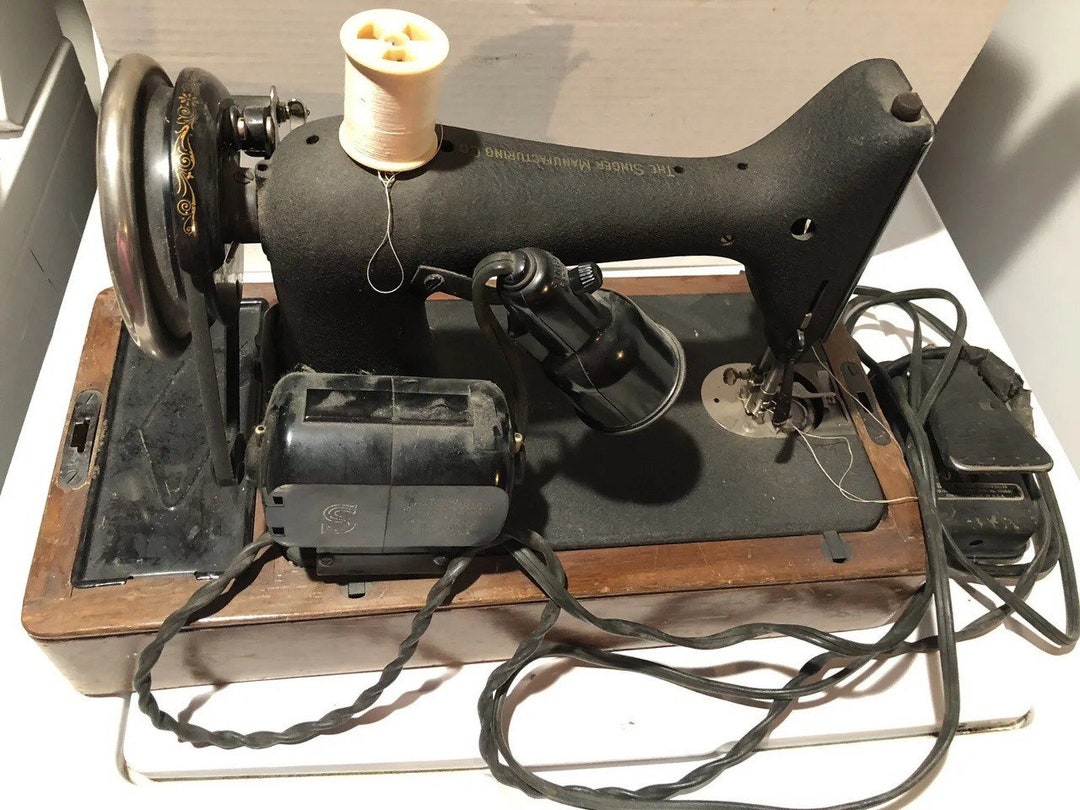 Vintage Singer Sewing Machine AF Model Crinkle Works - Etsy