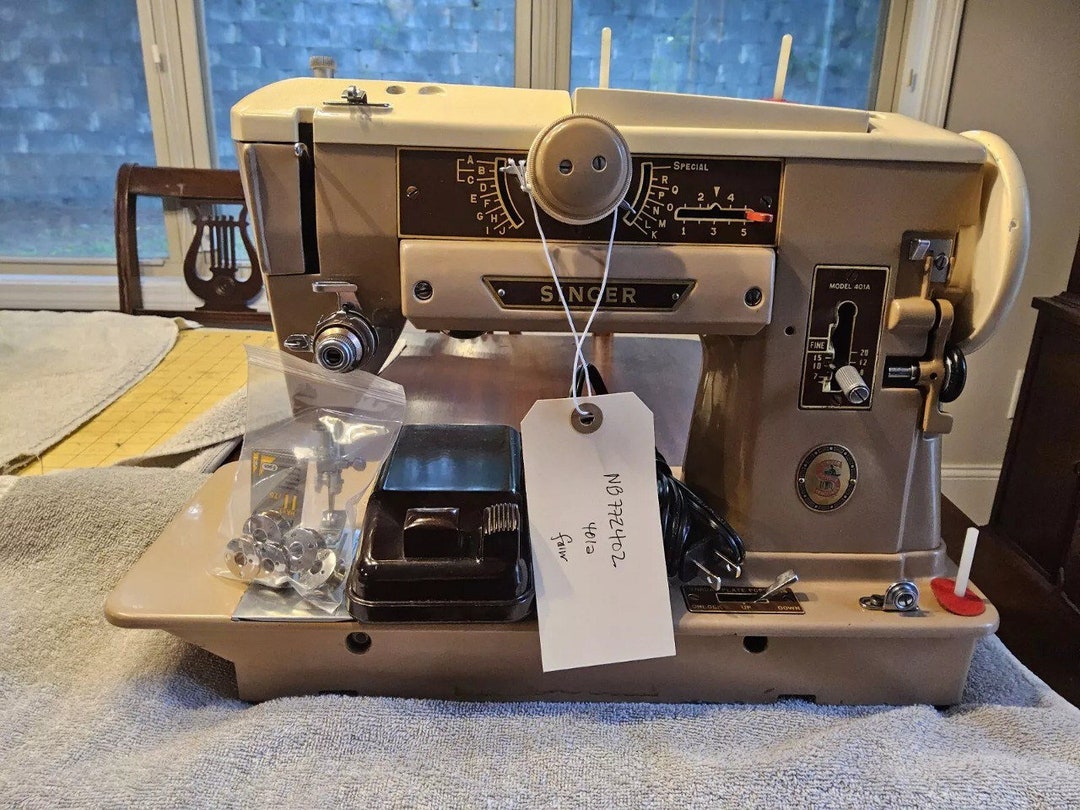 Singer 401a Sewing Machine Cleaned and Serviced FAIR Cond - Etsy